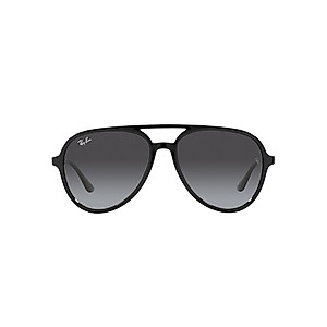 Ray-Ban RB4376 Aviator Sunglasses, Black/Grey Gradient, 57 mm