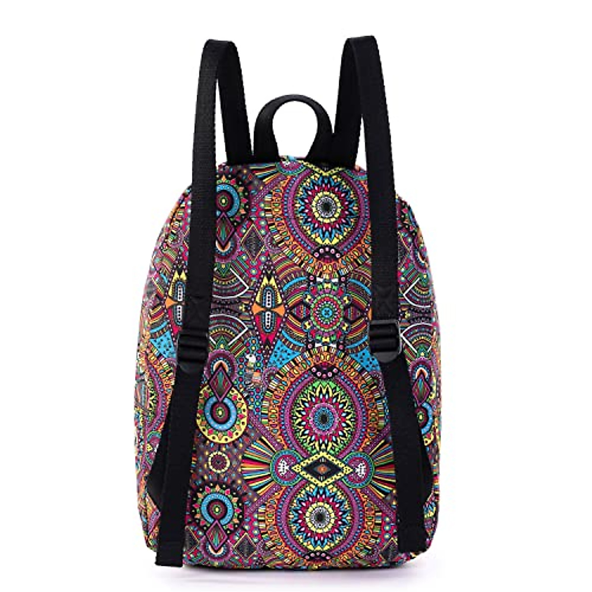 Sakroots Womens Eco-twill Sakroots On The Go Packable Backpack in Eco Twill, Rainbow Wanderlust, One Size US