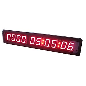 AZOOU 1.8" 10 Digits LED Days Countdown Timer Count up to 10000 Days Digital Countdown Clock with Ir Remote Control Red Color