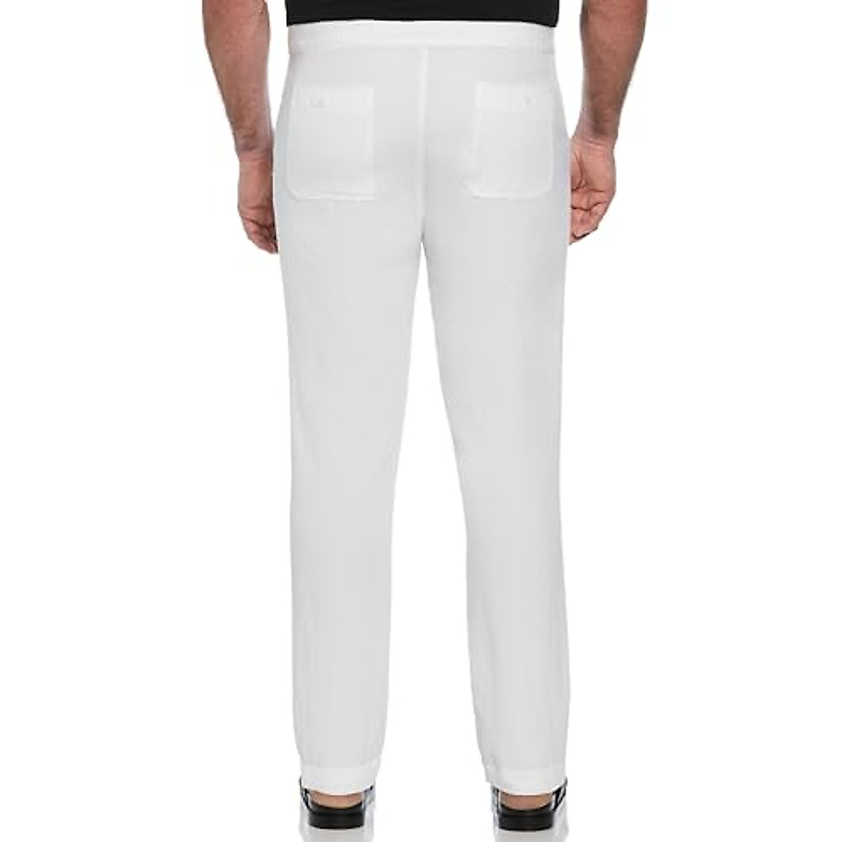 Cubavera Men's Linen-Blend Pants with Drawstring (Size Small-5X Big & Tall), Brilliant White, 2X/30 Inseam