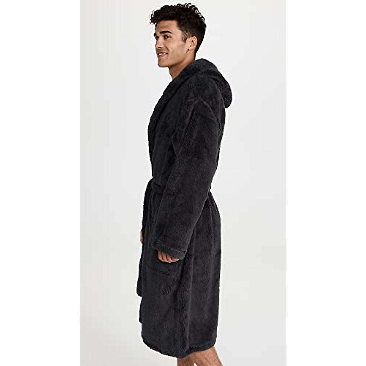 UGG Mens Beckett Bathrobe, Ink Black, Medium-Large US