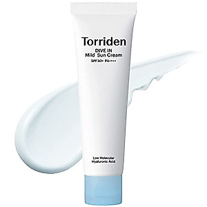TORRIDEN DIVE-IN Mild Sunscreen, Vegan, Broad Spectrum SPF 50+ PA++++, Non-Nano, Reef-Safe Mineral Sunscreen for All Skin Types | Free of Fragrance, Alcohol, and Colorants | Korean Skin Care