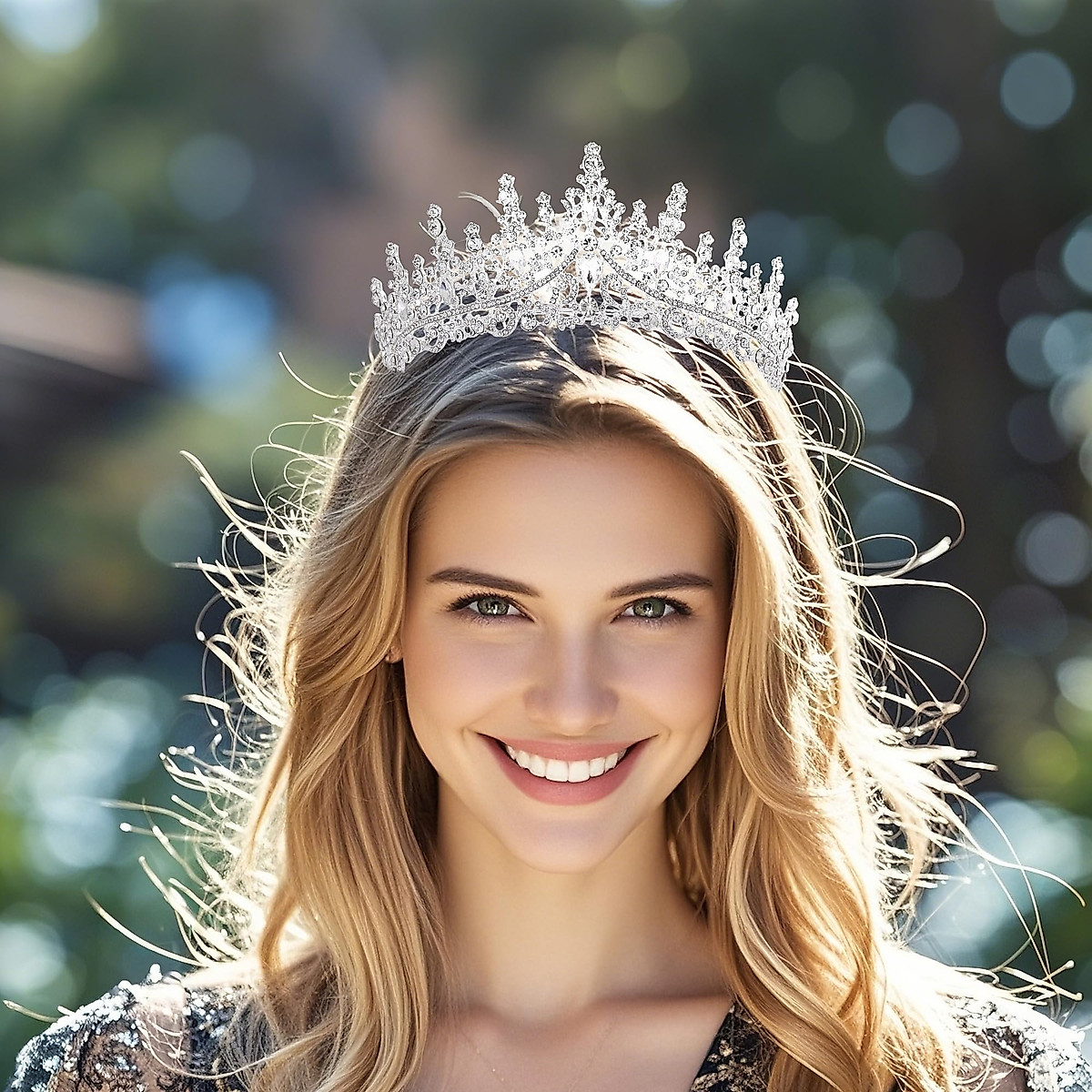 Kamirola Silver headbands for women Wedding Crystal Tiaras and Crowns for Women,Queen Crown,Rhinestone Princess Bridal Birthday Party Prom Halloween Quinceanera Pageant Christmas