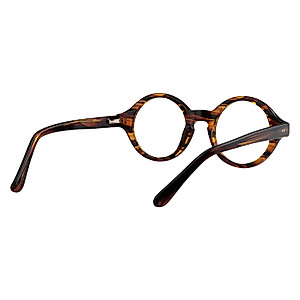 Zeelool Unisex Retro Acetate Round Eyeglasses Frame with Clear Lens Giggs FA0249-01 Tortoise