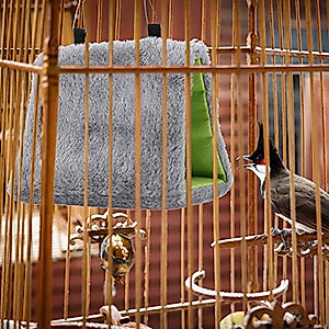 Warm Bird Nest House Soft Triangular Hut Hammock Hanging Cave Durable Parrots Snuggle Hut Bed Pet Supply Birds Cage Toy