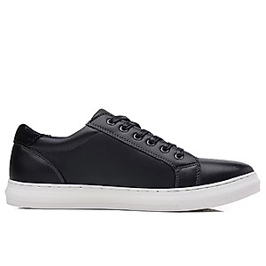 Casual Sneakers, Originals Oxford Lace-up Leather Shoes for Men Black 10