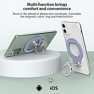 Nillkin Phone Grip, Metal Phone Ring Holder Stand, Adjustable Kickstand, Phone Gripper for Back of Phone OnePlus 10 Pro, for iPhone 13, 13 Pro, 13 Mini, XS,12, 11,8,Pixel 6/6A (Lavender Purple)