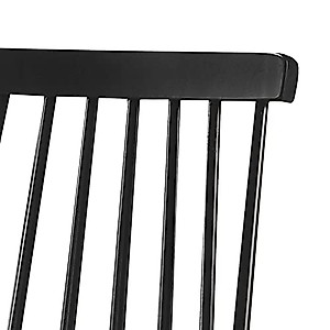 DUHOME Dining Chairs Set of 4 Wood Dining Room Chair Black Spindle Side Kitchen Room Country Farmhouse Chairs Black