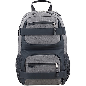 Eastsport Travel Skateboard Backpack Double Strap Laptop Bag Multi-Sport Design for Men and Women, Graystone Chambray
