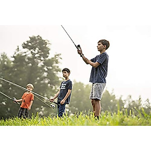 Abu Garcia 5’6" Ike Dude Youth Fishing Rod and Reel Spincast Combo, 2-Piece Rod, Size 6 Reel, Right Handle Position