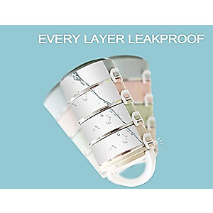 WORTHBUY Lunch Box Stainless Steel, Insulated Compartment Lunch Container For Hot Food, Spoon & Fork Set, Lunch Bag For Adults(Bpa-Free, 3-Tier)