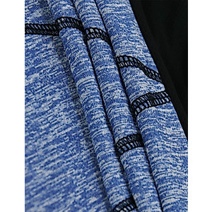 AxByCzD Exercise Tops for Women Yoga Long Sleeve Athletic Wear Running Training Performance Pilates Spring Workout Outdoor Clothes Blue XL