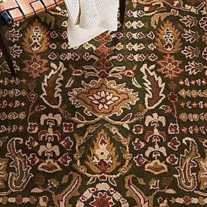 SAFAVIEH Classic Collection 8'3" x 11' Light Green / Gold CL764B Handmade Traditional Oriental Premium Wool Area Rug