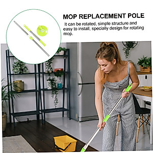 GOOHOCHY 1 Set Mop Pole Commercial Mop Turnicate Kit Mop Handle Replacement Rotary Mop Rod Replacement Rotating Mop Rod Replacement Rotating Mopa para Limpiar Pisos Mopping Stainless Steel