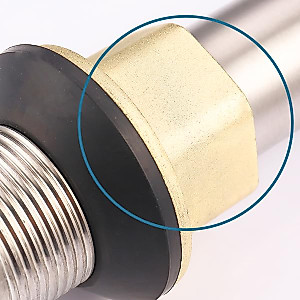 ERRTT Pop-Up Drain Stainless Steel with Overflow Anti-Clogging for Vessel Sink Lavatory Vanity Sink Drain with Strainer Basket, Brushed Nickel