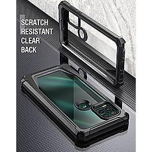 Poetic Guardian Series Case Designed for Moto G Stylus 5G (2021), Model # XT2131,Full-Body Hybrid Shockproof Bumper Cover with Built-in Screen Protector, Black