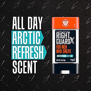 Right Guard Xtreme Defense Antiperspirant & Deodorant Gel | 5-in-1 Protection For Men | Blocks Sweat 2X Longer | 72-Hour Odor Control | Arctic Refresh Scent, 4 oz. (4 count)