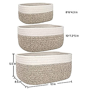 LA JOLIE MUSE Brown Storage Basket for Home Bathroom Toys Organizing