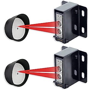 Seco-Larm E-936-S45RRGQ Retro Reflective Photoelectric Beam Sensor, 45ft (14m) Sensing Range, Weatherproof (IP66) Construction for Indoor/Outdoor use, Pre-Wired 6ft (1.8m) Cord, Pack of 2