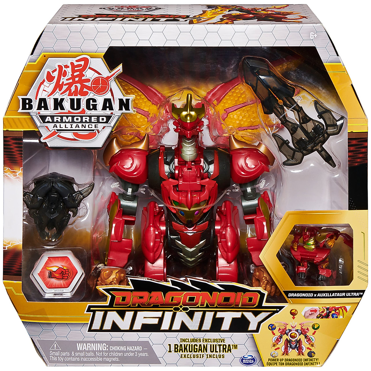 Bakugan, Dragonoid Infinity Transforming Action Figure with Exclusive Fused Ultra and 10 Baku-Gear Accessories, Boys Toy Aged 6 and Up