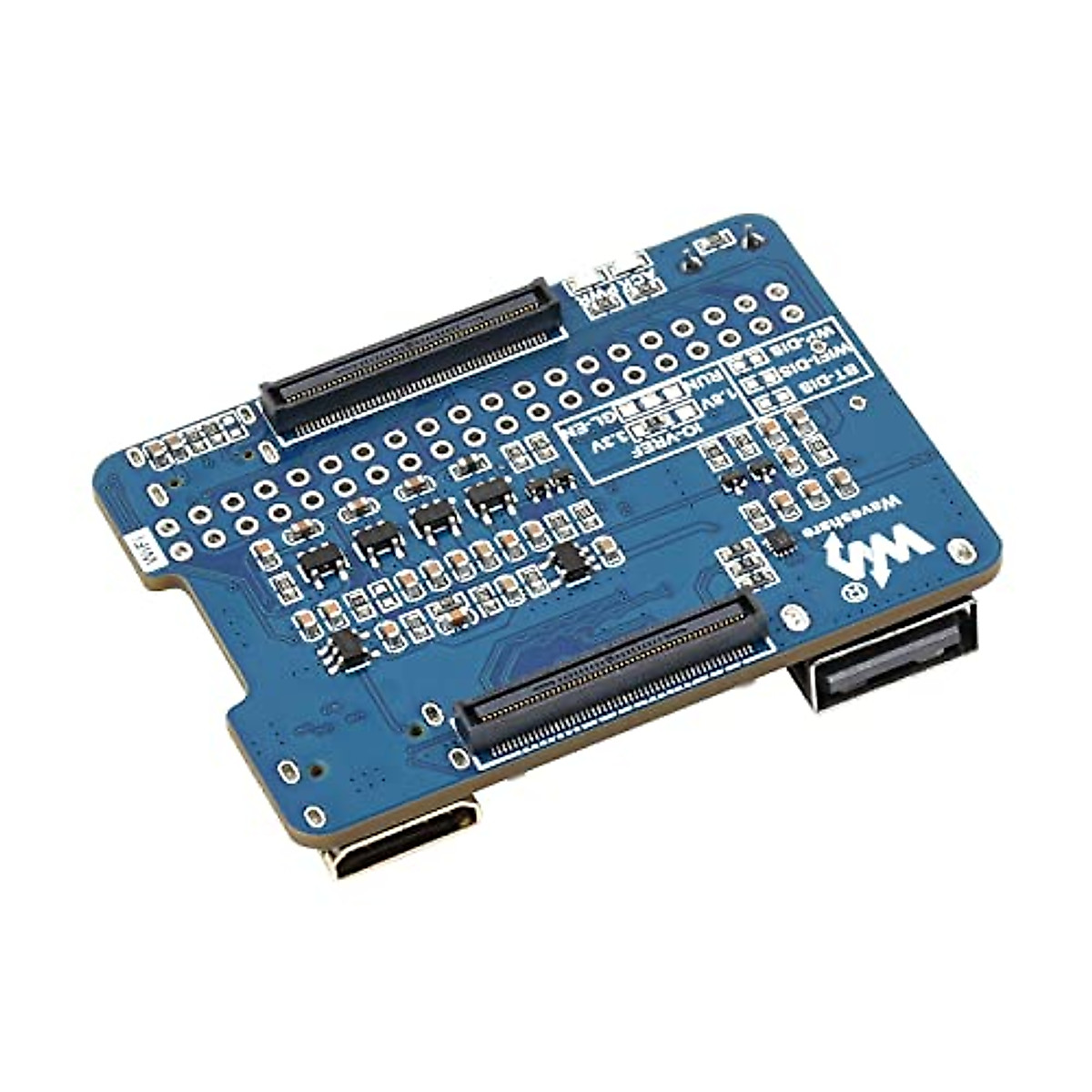 Nano Base Board (C) for Raspberry Pi Compute Module 4 Lite/eMMC, Onboard 8MP Camera Module with 160°FOV, Multiple Interfaces, Same Size as The Raspberry Pi CM4