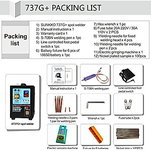 ALSUP Battery Welder spot Welding Equipment,737G+ Intelligent Pulse spot Welder, with Battery and LED spot Welder, Dual Function Induction Battery spot Welder