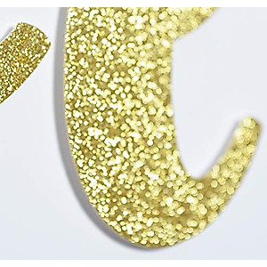 Once Upon A Time Gold Gliter Banner, Fun Engagement, Bachelorette, Birthday, Wedding Bridal Shower Party Decorations (Gold)