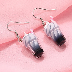 Holibanna Women Drop Earrings Ice Cream Dangle Earrings Food Pendant Earrings Ear Accessories for Girls Women Birthday Beach Party Decorations