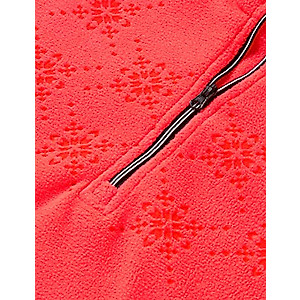 CMP Girls' Felpa in Pile Arctic Fleece con fiocchi di Neve Jumper, Red Fluo, 110