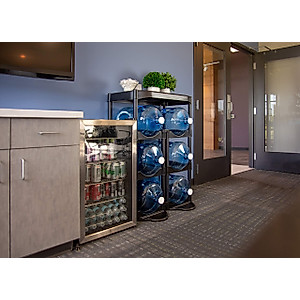 Bottle Buddy Water Bottle Storage Rack 6 Tray - Plastic Water Bottle Organizer for Three to Five Gallon Bottle Storage – Customizable Water Gallon Holder for Easy Storage and Organization