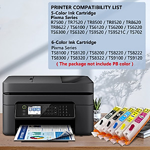 F-ink 5 Colors Empty Refillable Ink Cartridges Replacement for Canon 280XXL 281XXL PGI-280XXL CLI-281XXL for Pixma TR8620 TR8622 TS6220 TR8520 TS9520 TS6120 TR7520 TS9521C TS6320 TS702 Printer