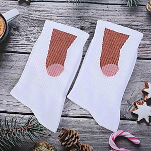 HAVMNO Show off Funny Colorful Novelty Socks ，Gag Christmas Brithday Gifts for Men and Women New Year