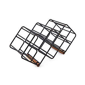 Gourmet Basics by Mikasa 12-Bottle Metal Stackable Wine Storage Rack, Antique Black