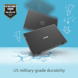 2022 Newest ASUS Military-Grade Student Laptop, 11.6" HD Certified Eye-Care Display, Intel Dual-Core Processor, 4GB RAM, Ethernet Port, Spill-Resistant Keyboard, Win10 Pro (256GB Storage) (Renewed)
