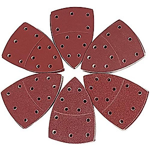 60PCS Sanding Sheets, Hook and Loop Mouse Sander Pads Sander Paper for Multi-Sanders,10Pcs Each Assorted 40/60/80/120/180/240 Grits, Including All grit Grades, Coarse to Fine