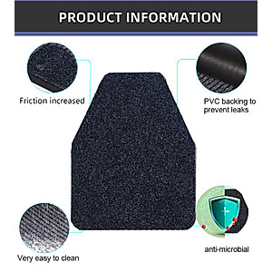 SENCHO GINSYTALIOR 10 Pack Urinal Mats Commercial Eliminating Odor,Urinal Floor Mats,Disposable Toilet Pads for Floor Urine,Splash Mat Pee Pad Black,for Men’s Bathroom,Urine, Restroom