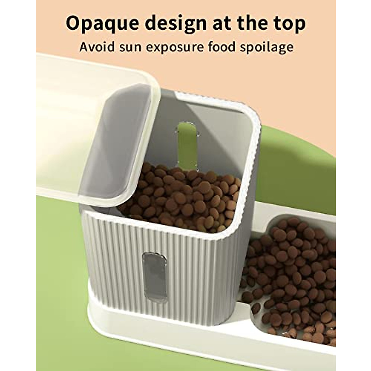 BNOSDM Automatic Cat Feeder for Indoor Cats Gravity Feeders ＆ Waterer Set Dogs Food and Water Dispenser Pet Feeding Bowl 3.5L /1 Gallons for Small Medium Big Dog Pets Puppy Kitten Gray