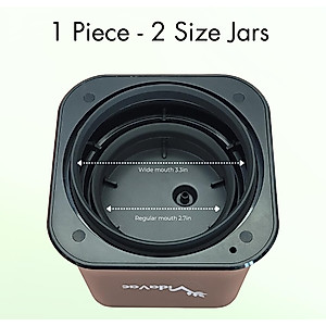 VIDAVAC Multifunctional Electric Mason Jar Vacuum Sealer WHITE– Compatable with Regular & Wide Mouth Jars, Containers, Bags & Wine Bottles – Canning/Pickling/Fermanting and Storage Solution. (White)