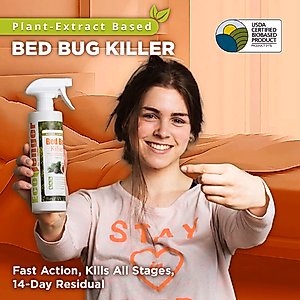 EcoRaider Bed Bug Killer Spray, Green + Non-Toxic, 100% Kill + Extended Protection (1 Gallon)