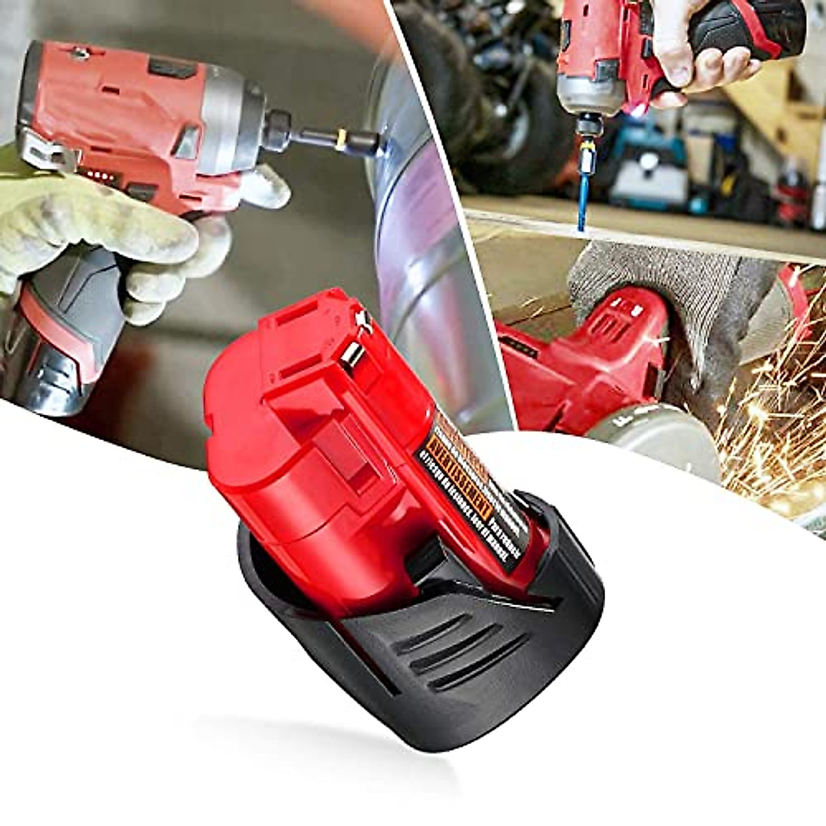 ORHFS 2 Packs 3.0Ah Replacement Battery Compatible with Milwaukee M12 12V Battery 48-11-2411 48-11-2420 48-11-2401 48-11-2402 48-11-2401 12-Volt Lithium-ion Battery