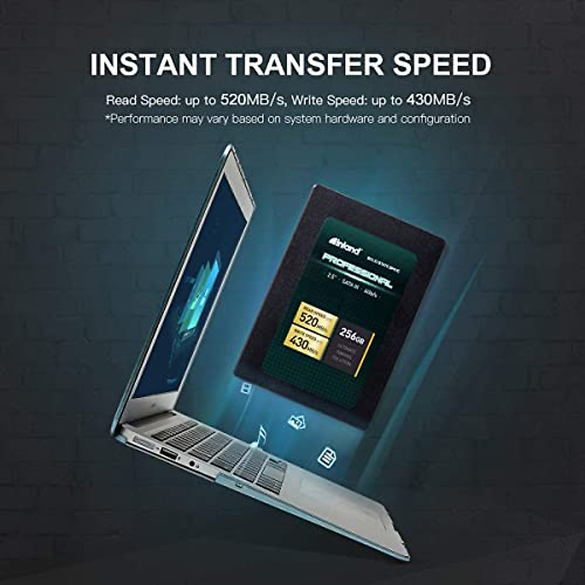 INLAND Professional 3 Pack 256GB SSD SATA III 6Gb/s 2.5" 7mm TLC 3D NAND Internal Solid State Drive (3x256GB)