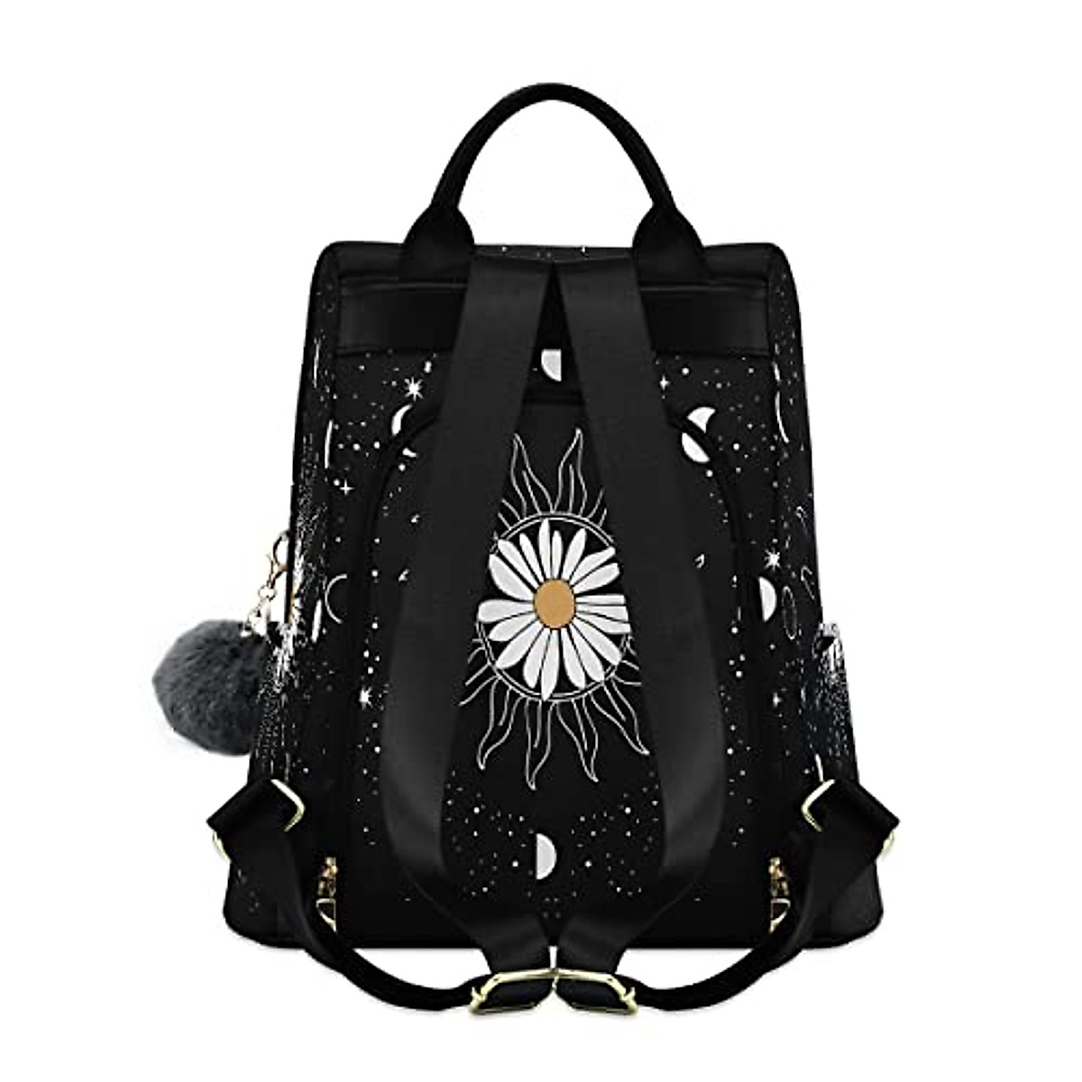 ALAZA Daisy Flower Sun Moon Women Backpack Anti Theft Back Pack Shoulder Fashion Bag Purse