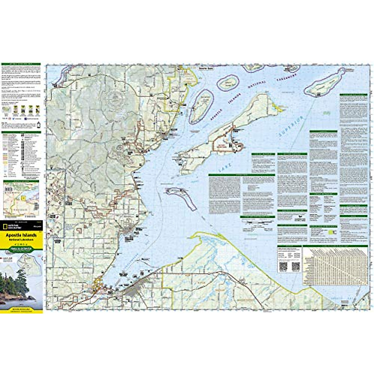 Apostle Islands National Lakeshore Map (National Geographic Trails Illustrated Map, 235)