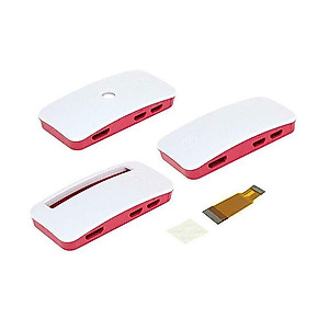 Acxico 1 pcs for Raspberry Pi Zero V1.3 W Case Shell Protection Box ABS （red and White ）
