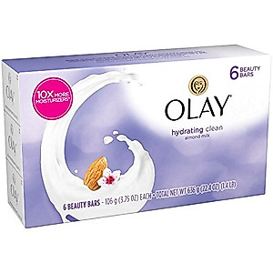 Olay Hydrating Clean Beauty Bars, Almond Milk 3.75 oz, 6 Count