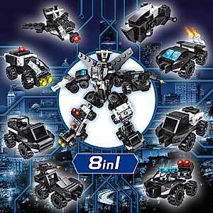 WODMAZ 12 PCS Pre Filled Easter Eggs with Robot Vehicles Building Blocks, Car Toys Set for Kids' Gift, Easter Party Favors, Easter Basket Fillers, Easter Egg Hunt, Classroom Events