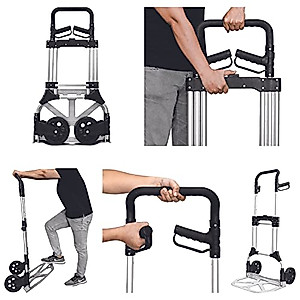 Olympia Tools 440 Lb Folding Hand Truck and Dolly with Telescoping Handle for Moving