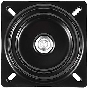 ZEONHAK 3 PCS 6-1/4 Inches Bar Stool Swivel Plate, Heavy Duty Bar Stool Swivel Replacement, Seat Swivel Base Mount Plate for Bar Stool and Chair Ball Bearing Swivel Seat Table,Black