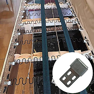 xiaozhenjida 8 Pcs Sectional Couch Clips Spring Clips Sofa Spring Repair Brackets Chair Zig Zag Springs Clips for Most Couch Spring Repair Kit