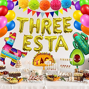 Three Esta Birthday Decorations Mexican Third Birthday Party Decoration 3rd Birthday Decorations Three Birthday Decorations Fiesta Birthday Party Decoration Cinco De Mayo Mexican Taco Party Decoration